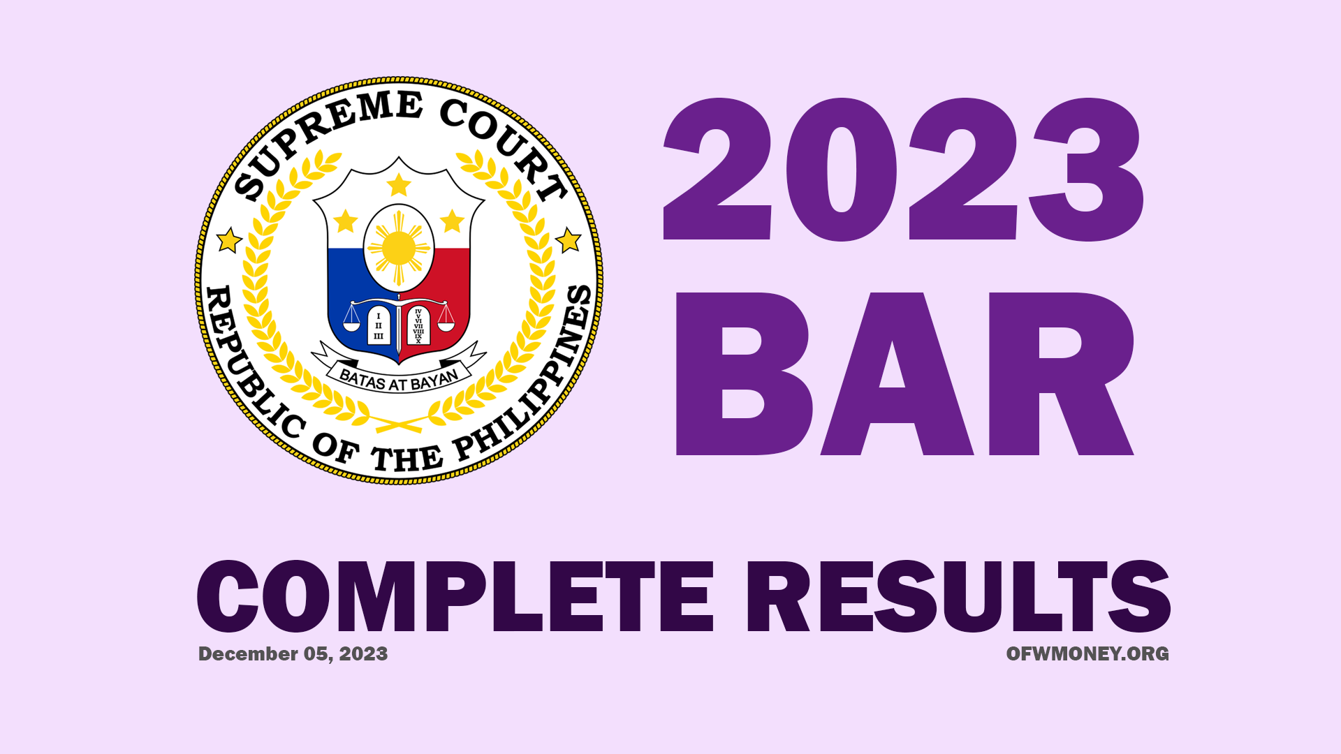 September 2023 Philippine Bar Exam Passers Complete LIST September 2023 Philippine Bar Exam Passers Complete LIST